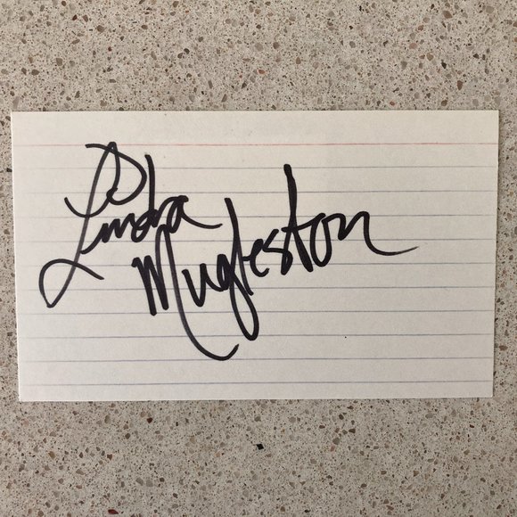 Autograph | Other | Linda Mugleston Signed Lined Index Card 3x5 ...